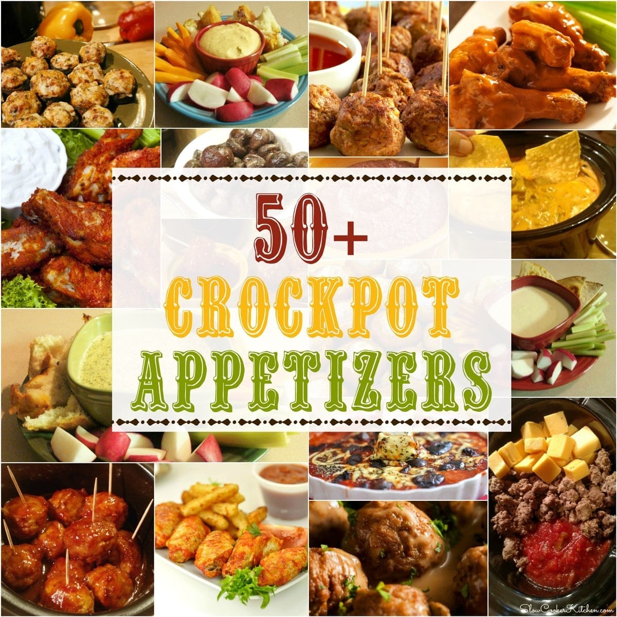 Big List of 50+ Crockpot Appetizers | Slow Cooker Kitchen