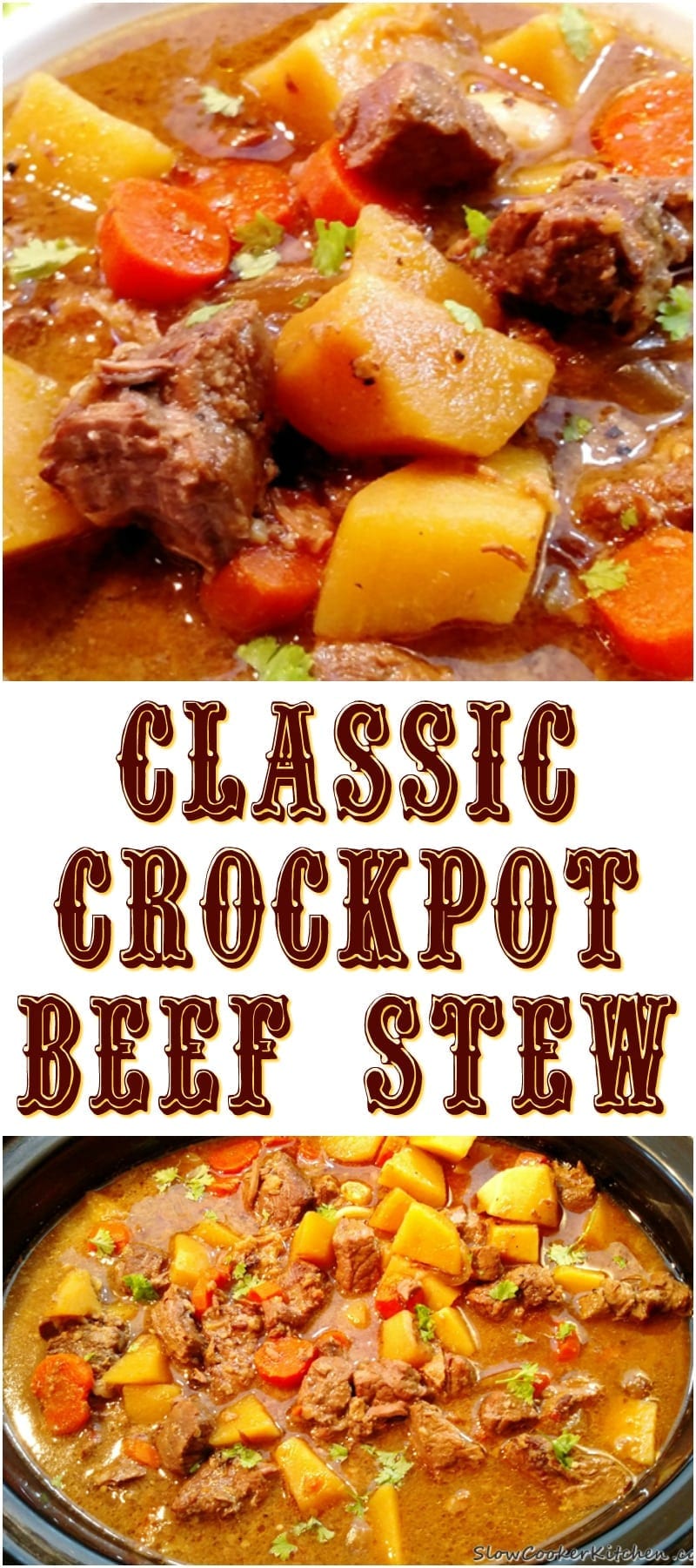 Classic Crock Pot Beef Stew | SlowCookerKitchen.com