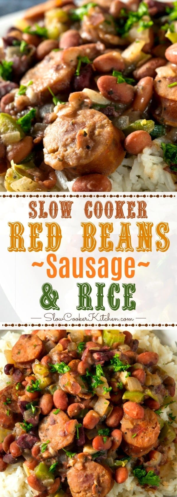 Slow Cooker Red Beans & Rice & Sausage | Slow Cooker Kitchen