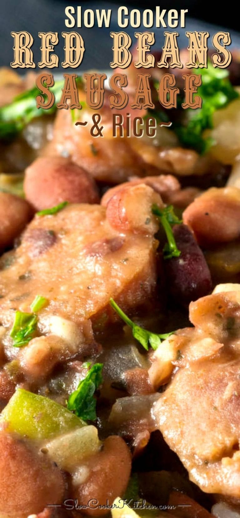 Slow Cooker Red Beans & Rice & Sausage | Slow Cooker Kitchen